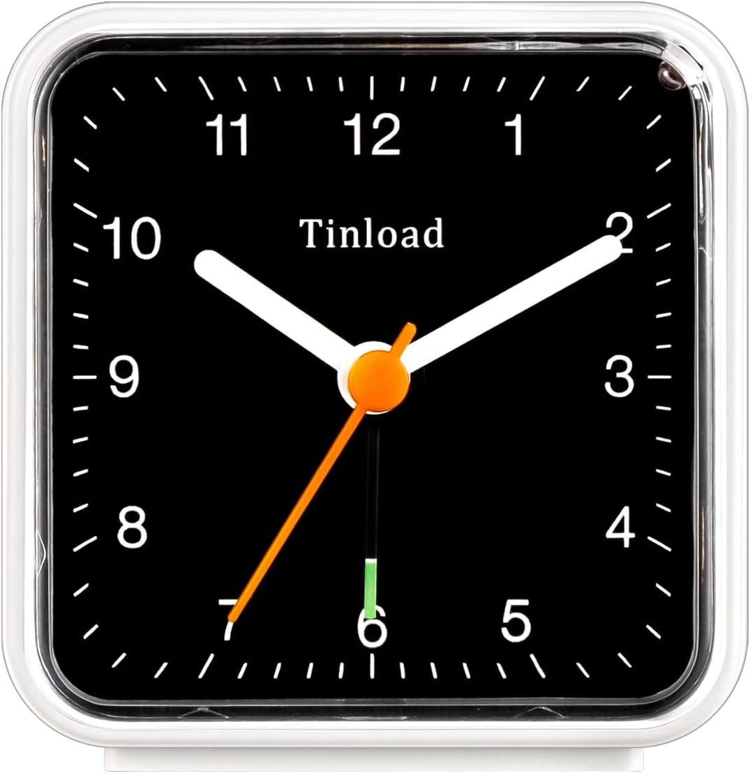 Amazon.com: Tinload Classic Analogue Travel Alarm Clock with Snooze ...