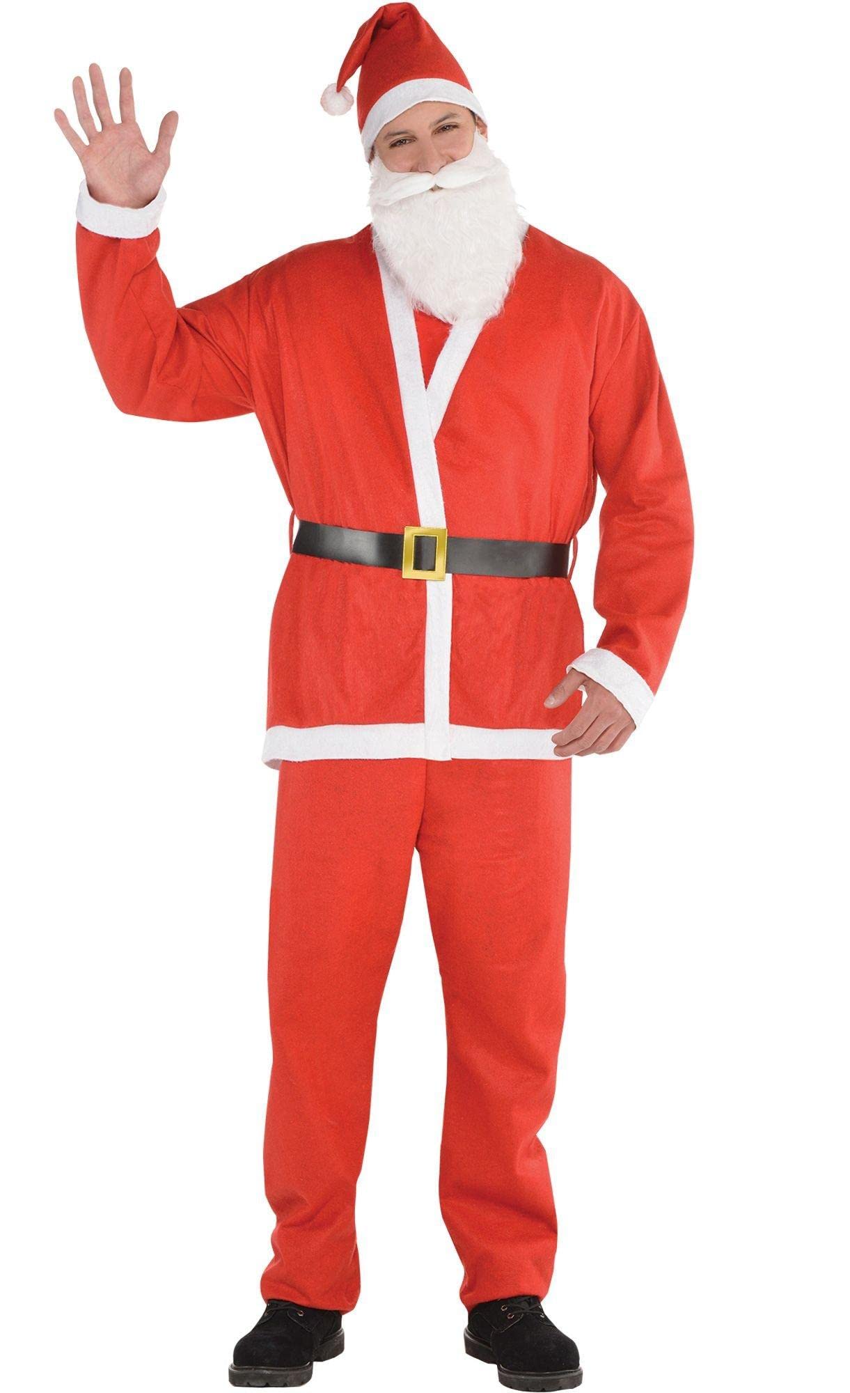 Amazon.com: Bright Red Santa Crawl Jumpsuit Adult Standard Size (1 ...