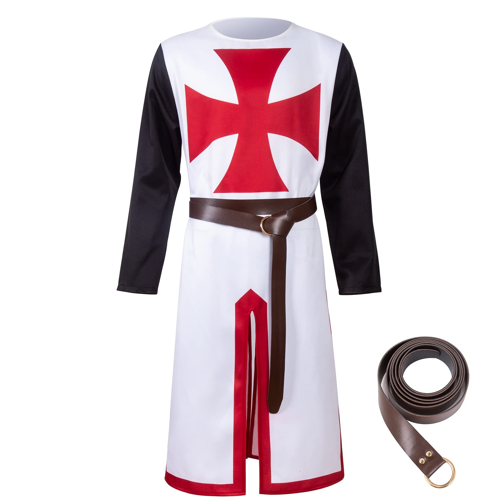Medieval Tunic Crusader Costume Renaissance Templar Knights Cosplay ...