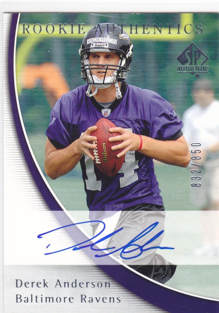 2005 SP AUTHENTIC DEREK ANDERSON /850 RC ROOKIE AUTO AUTOGRAPH at ...
