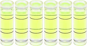 HARFINGTON 6pcs Small Cylindrical Bubble Level Vials 6x20mm PMMA Mini ...