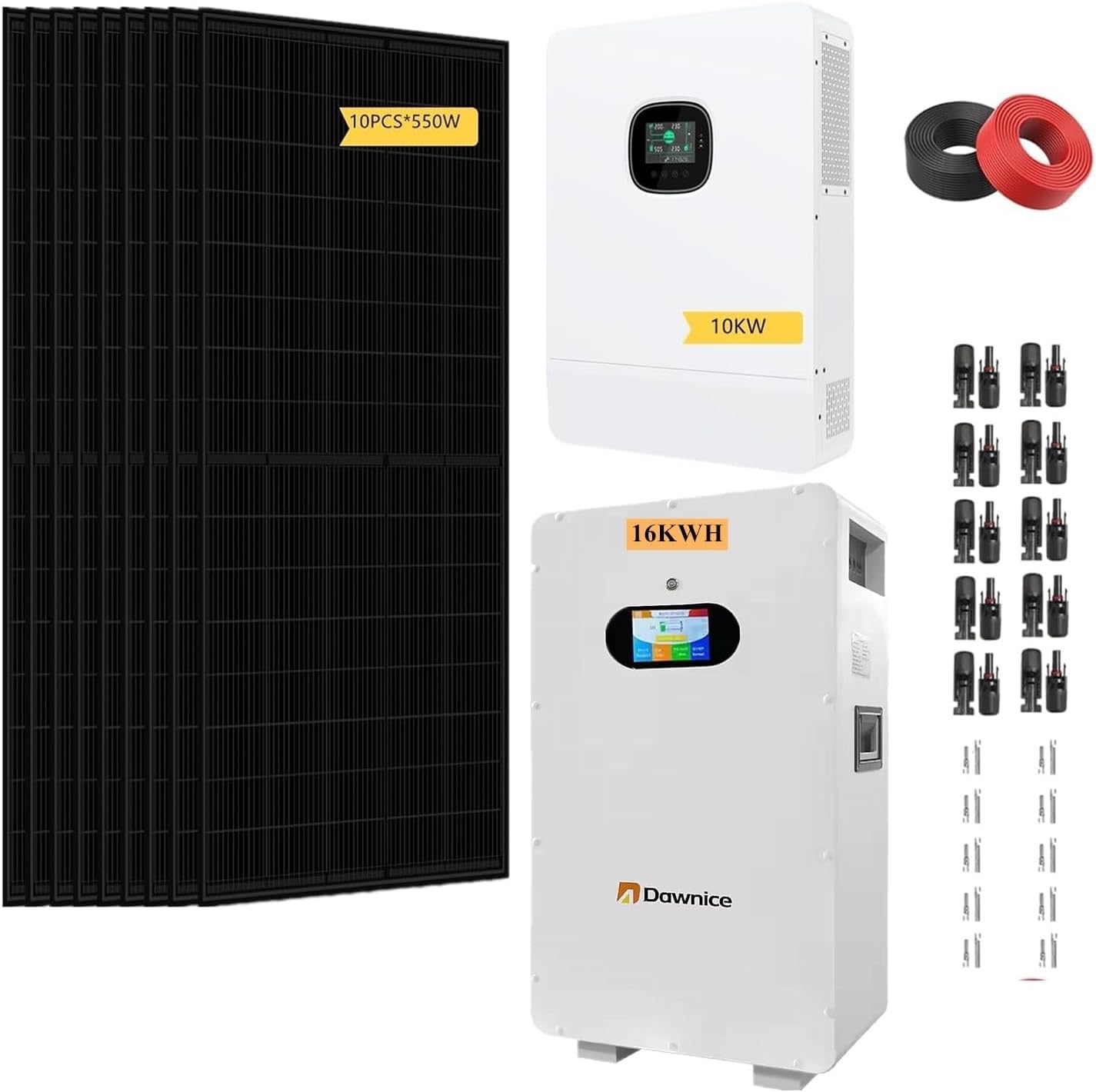 Amazon.com : Dawnice 48V Off Grid Solar System Complete Kit 5KWH Kit ...