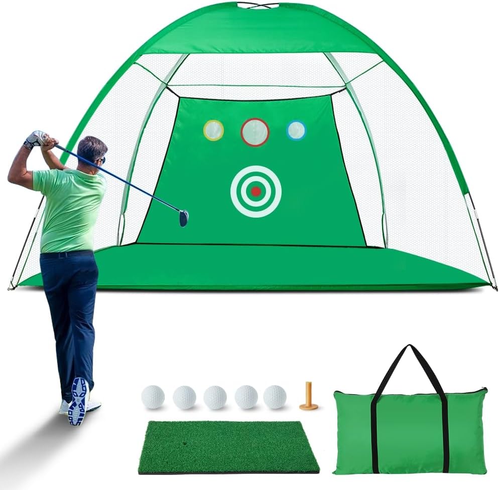 Amazon.com : 10X7ft Wafor Golf Hitting Net for Indoor/Outdoor-Portable ...
