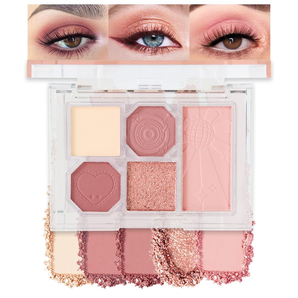 Amazon.com : Hxssll 5 Colors Eyeshadow Palette Makeup, Matte Shimmer ...