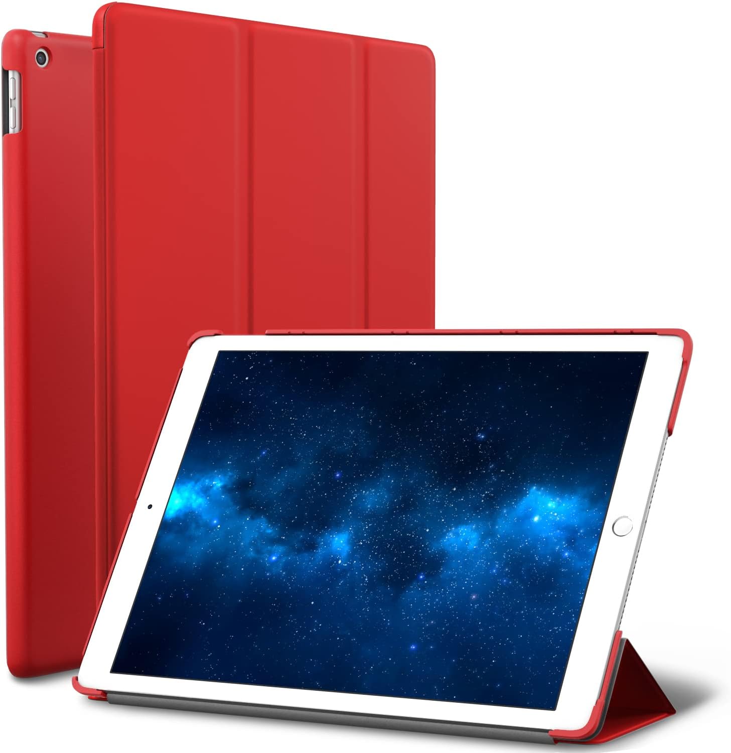 Amazon.com: New iPad 9.7-inch 2018 2017 Case, ROARTZ Red Slim-Fit Smart ...