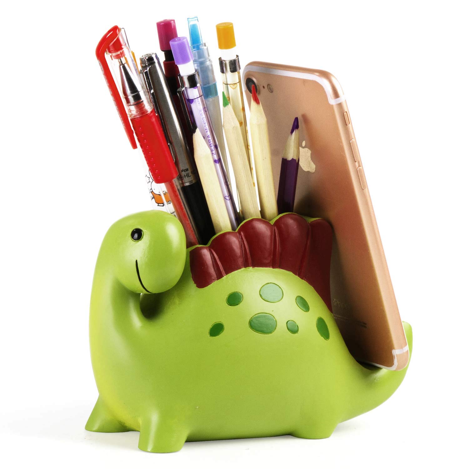 Dinosaur Pencil Holder with Phone Holder Desk Organizer Desktop Mobile ...