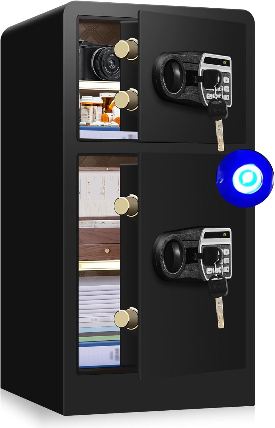 [True to Size] 6.1 CU FT Large Home Safe Box Fireproof Waterproof with ...