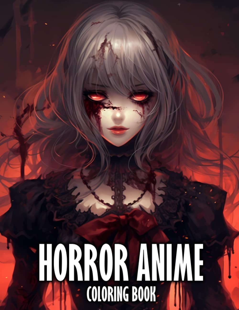 Horror Anime Coloring Book: Creepy Japanese Anime Themed: Clark, Tony ...