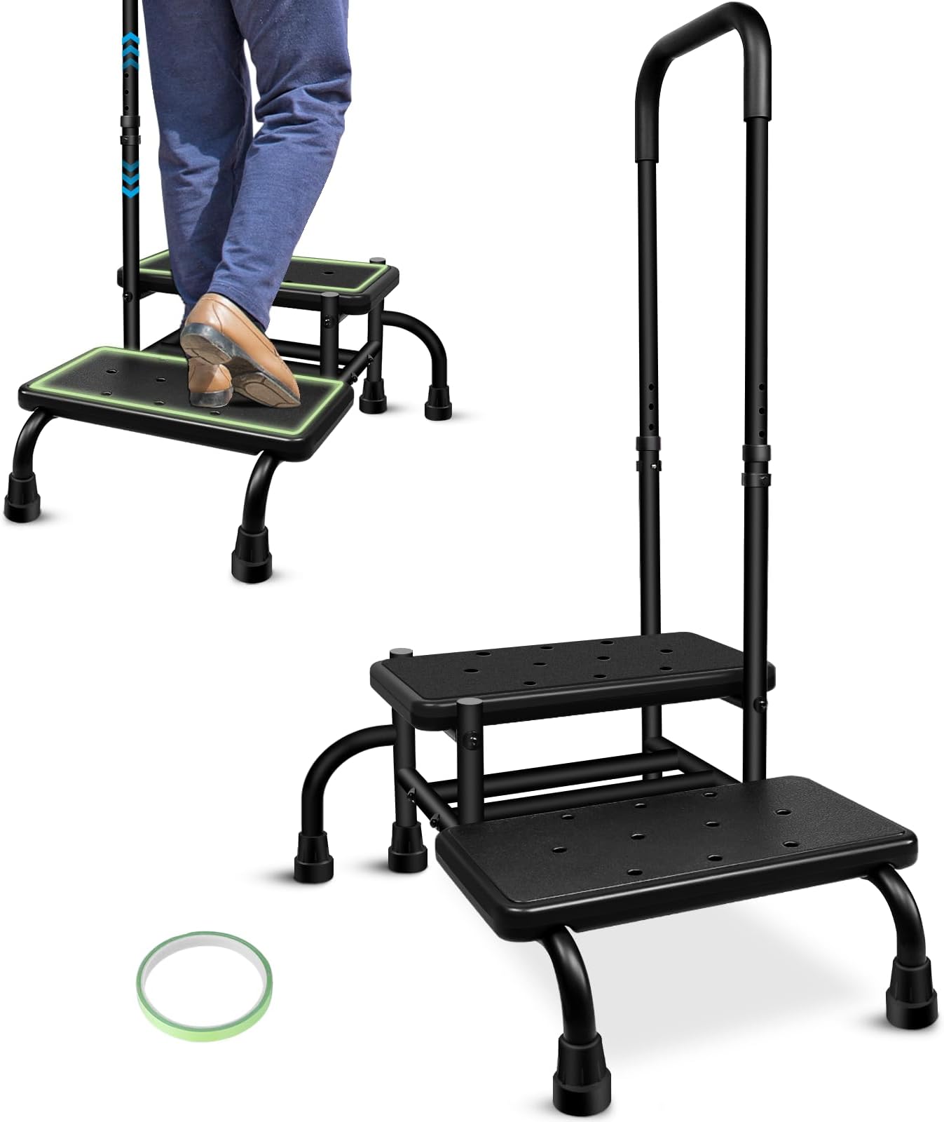 Amazon.com: Stepping Stool for Adults Two Step Stool with Handle ...