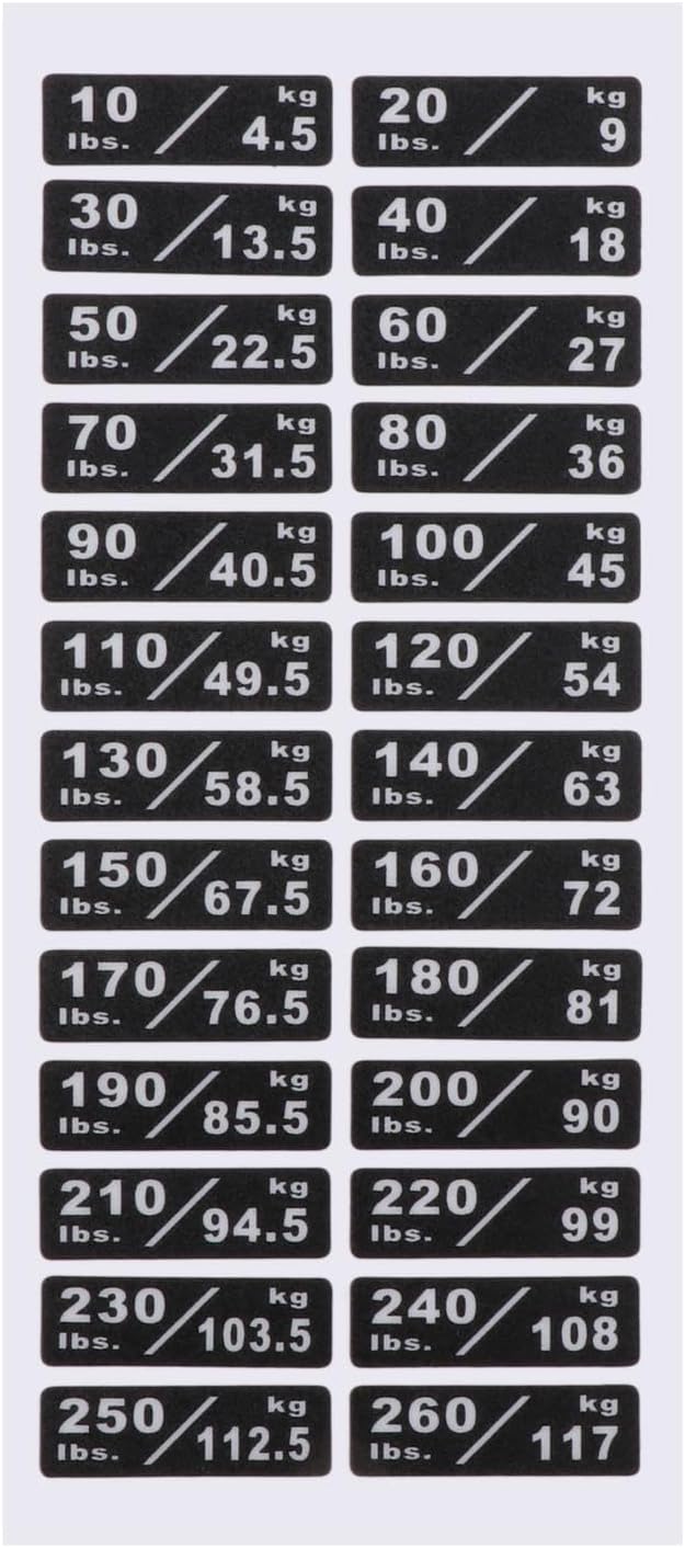 Amazon.com: Aymzbd Weight Sticker Labels Weight Stack Labels, Fitness ...