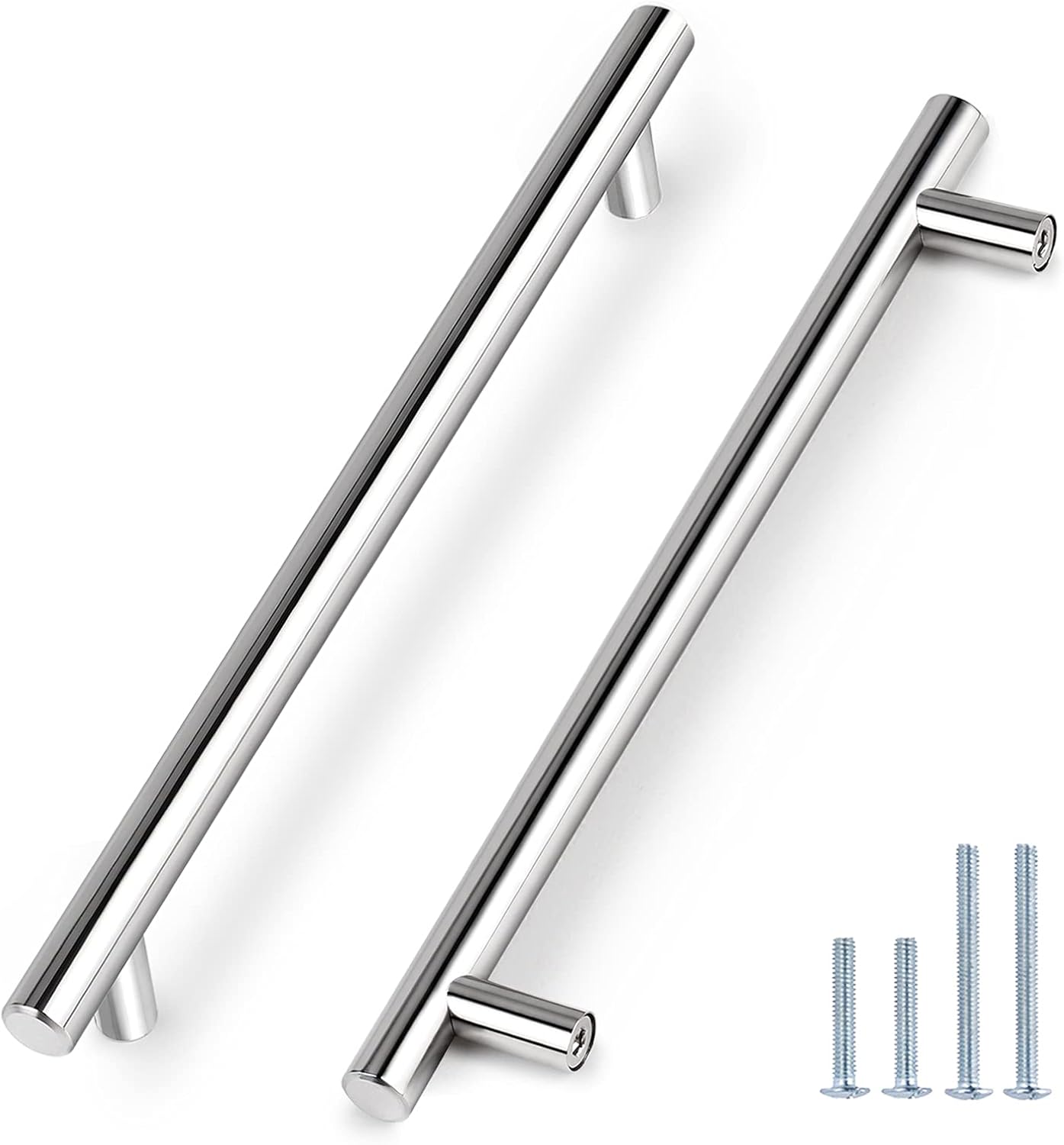 Probrico 5 Pack | Polished Chrome Cabinet Pulls 10" Hole Centers, T Bar ...