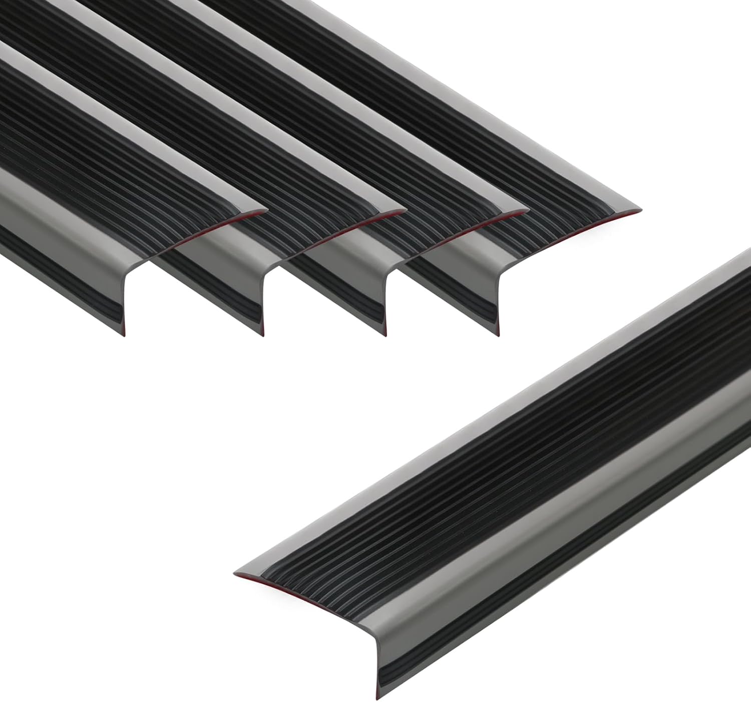 Antrader Stair Edge Protector Rubber,5Pcs Vinyl Rubber Stair Edge Anti ...