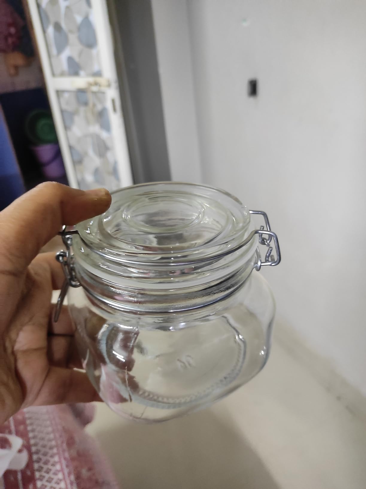 Buy Vasukie Glass Jars with Airtight Lids Wide Mouth Storage Canister ...