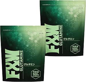 Amazon | F&W(エフアンドダブリュー) グルタミン パウダー 1kg (500gx2袋セット) 200食分 L-グルタミン | F&W(エフアンドダブリュー) | L-グルタミン