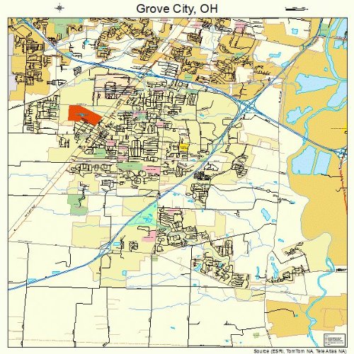 Amazon.com : Large Street & Road Map of Grove City, Ohio OH - Printed ...