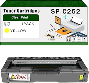 Amazon.com: LECUU SP C252 Toner Cartridges Compatible for Ricoh SP C252DN C252SF C262DNw ...