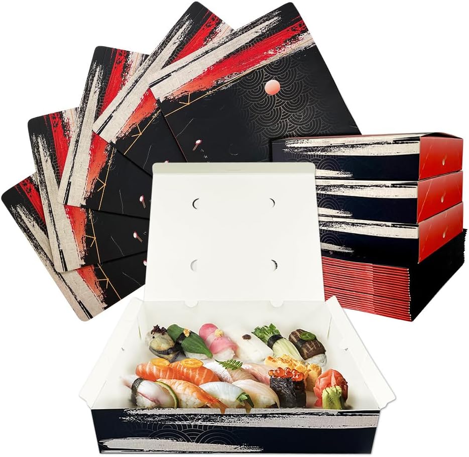 Amazon.com: FEXTA Japanese Auto-Popup Sushi Container with Lid - (25 ...