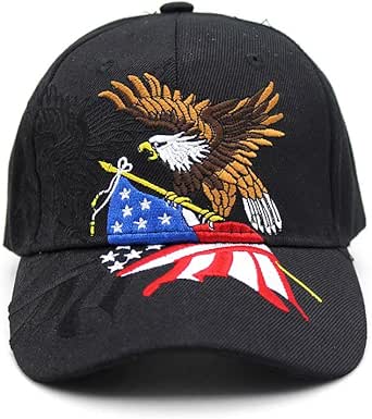 American Eagle Flag Cap Embroidery Eagle Baseball Cap USA Flag Cap ...