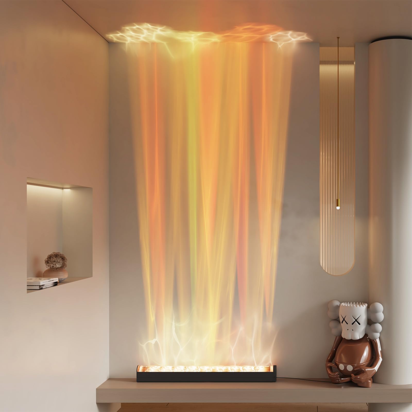 TACAHE RGBW Dynamic Wave Wall Light - Flowing Water, Aurora Visual ...