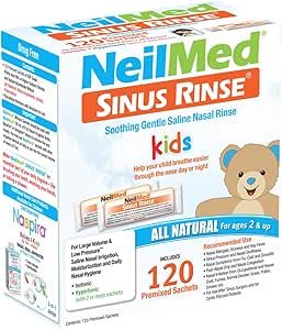 NeilMed's Sinus Rinse Pre-Mixed Pediatric Packets, 120-Count Boxes ...
