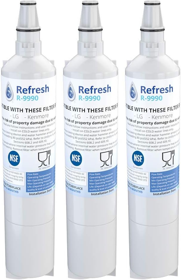 Amazon.com: Refresh NSF-53 Premium Replacement Refrigerator Water ...