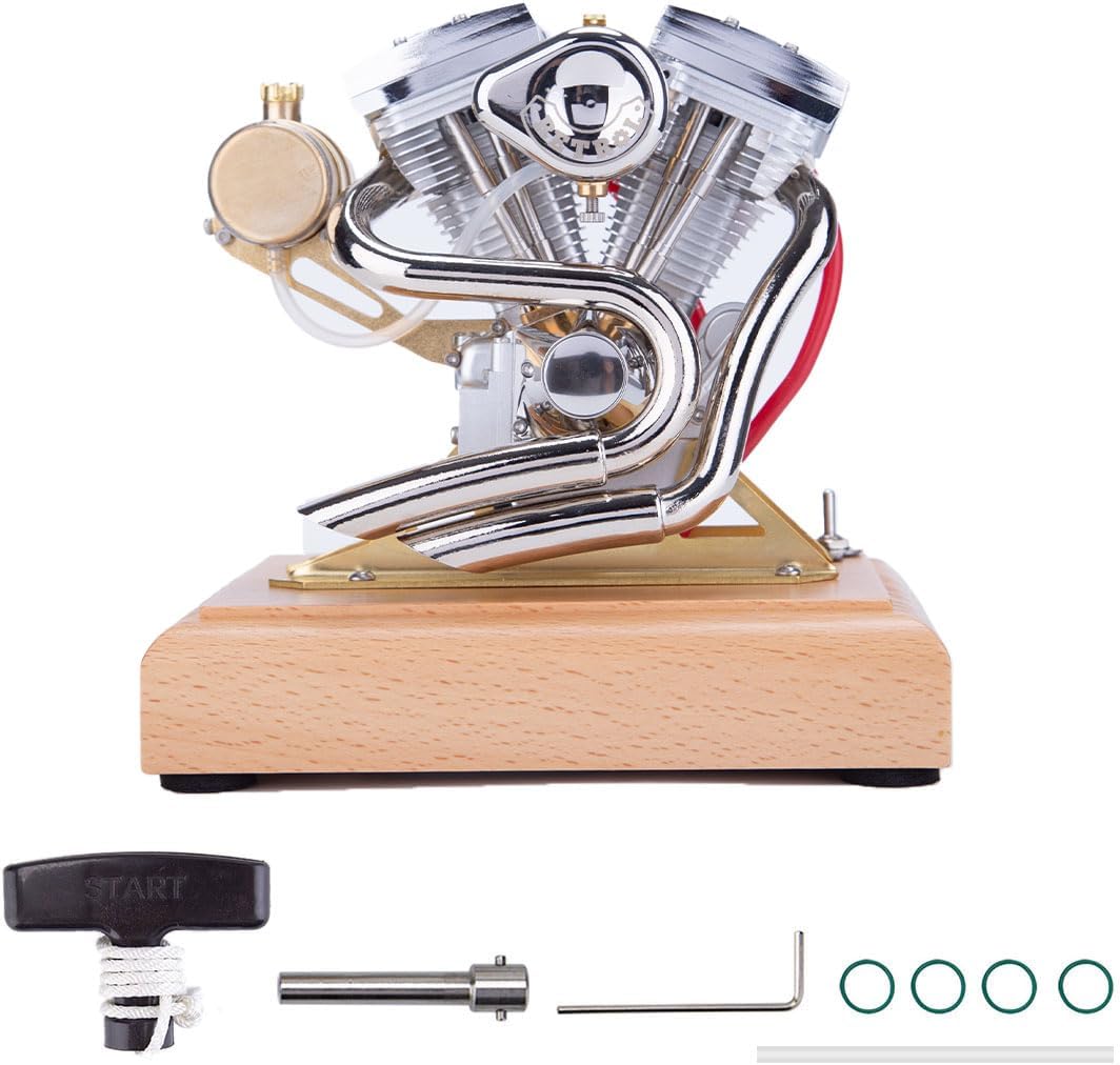 Amazon.com: DAOYU Motorcycle Engine Model, Retrol OHV 4.2CC V-Twin Four ...