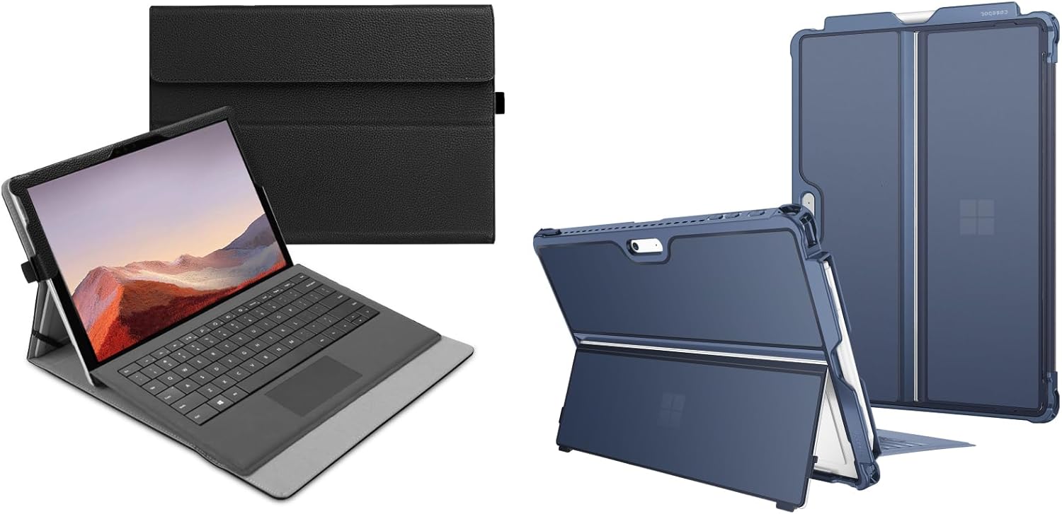 Amazon.com: Fintie Case for 12.3 Inch Microsoft Surface Pro 7 Plus/Pro ...