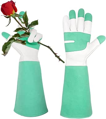 Amazon.com: AIGEVTURE Rose Pruning Gloves Long Sleeve Thorn Proof,Rose ...