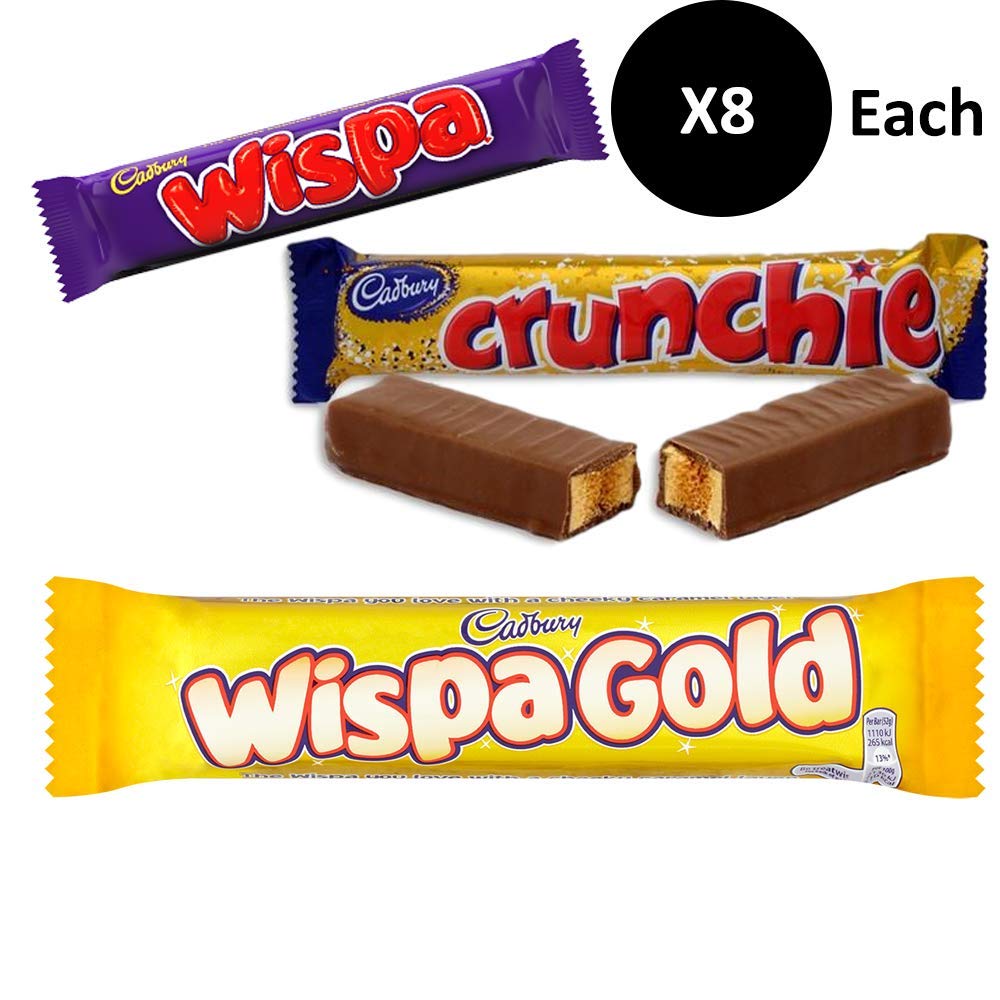 Cadbury Wispa Cadbury Crunchie Cadbury Wispa Gold 8 Bars Each ...