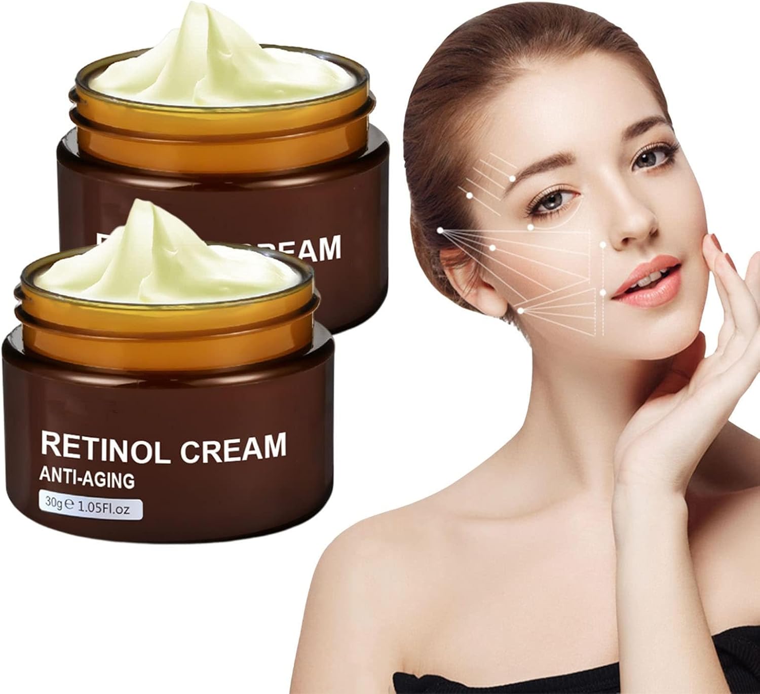 Retinol Cream - Retinol Anti Aging Wrinkle Removal Skin Firming Cream ...