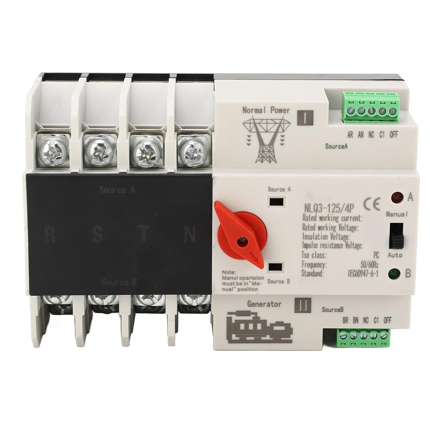 LOCADENCE Dual Power Automatic Transfer Switch, 4P Fast Switching ...