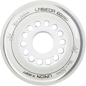 Amazon.com : Labeda Roller Hockey Wheel Union White 76mm X-Soft (74A ...