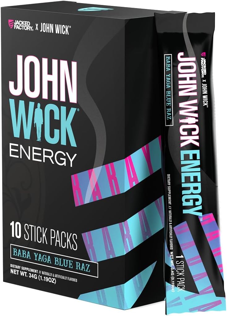 Amazon.com: Jacked Factory X John Wick Energy Stick Packs - Energy ...