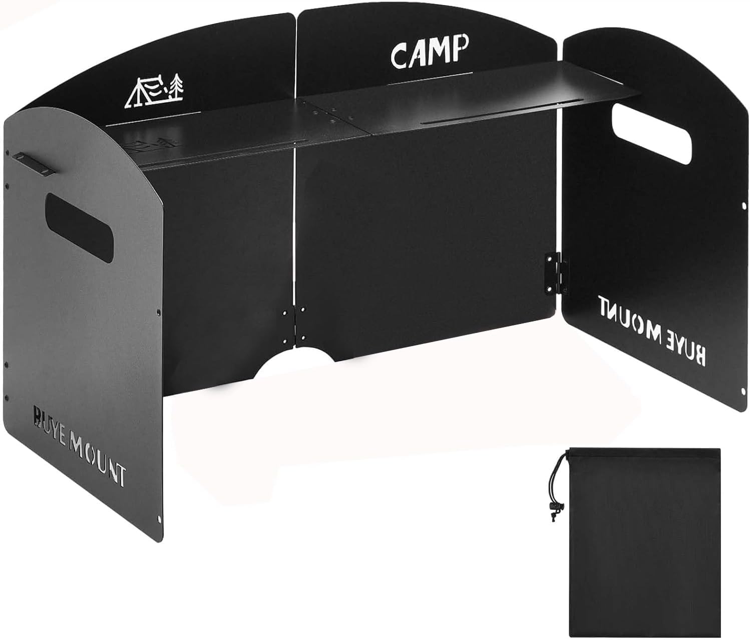 Barbecue Camping Stove Windshield, Windproof shield with Storage bag ...