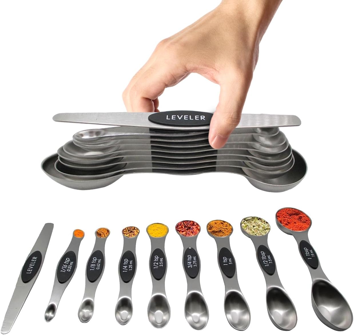 Amazon.com: Gadgetime USA Magnetic Measuring Spoon - Dual Sided ...