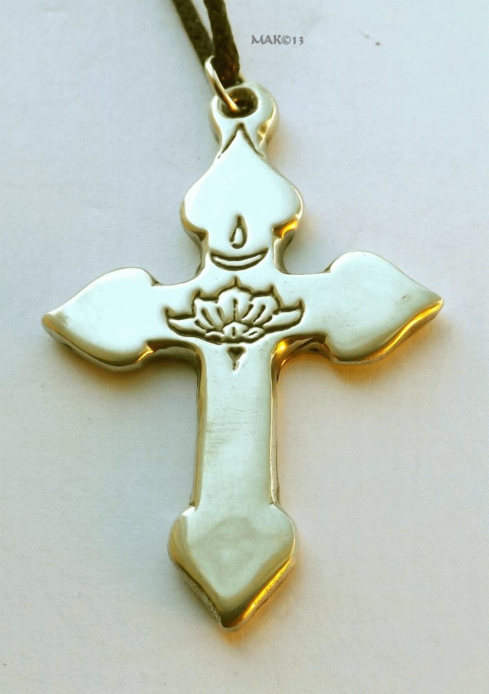 Dark Lotus Cross Charm