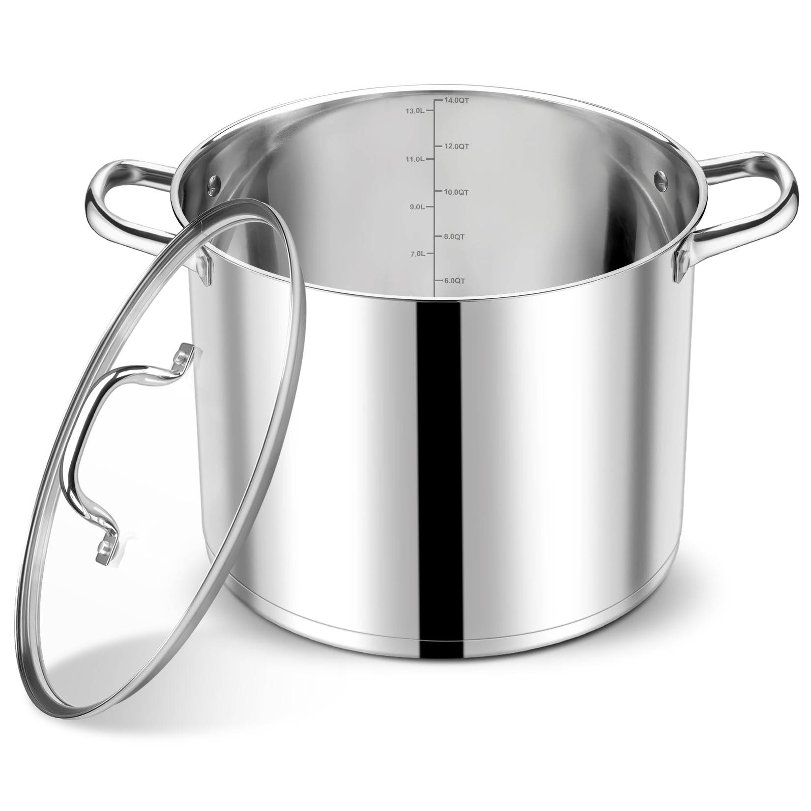 Amazon.com: P&P CHEF Stainless Steel Stockpot with Lid, 14 Quart Stock ...