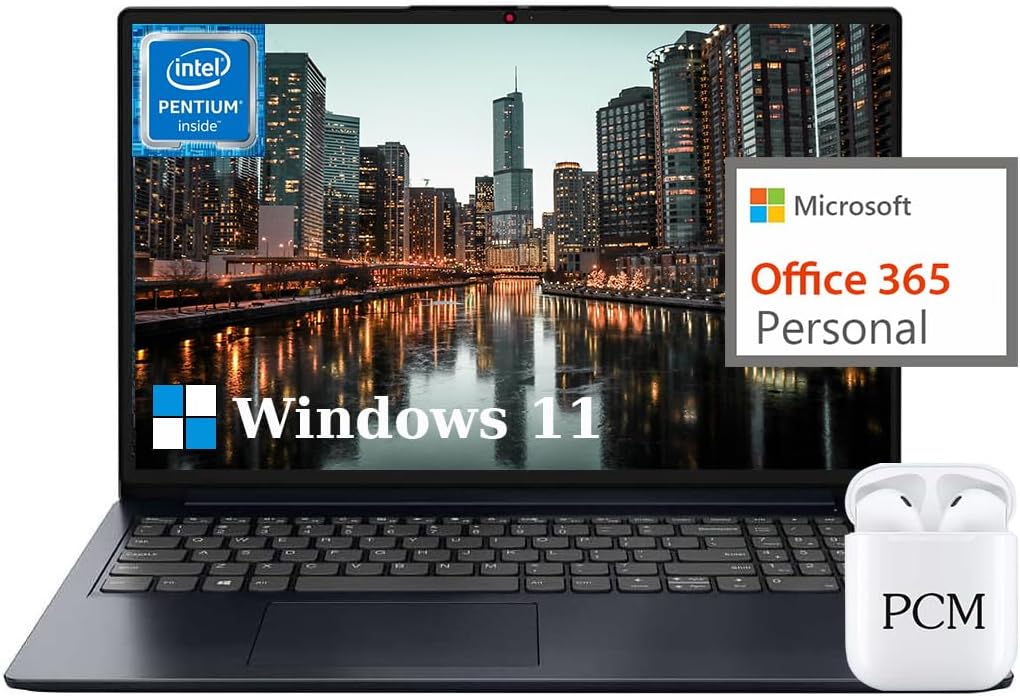 Amazon.com: Lenovo IdeaPad 15.6 Inch FHD Laptop, Intel Pentium Silver ...