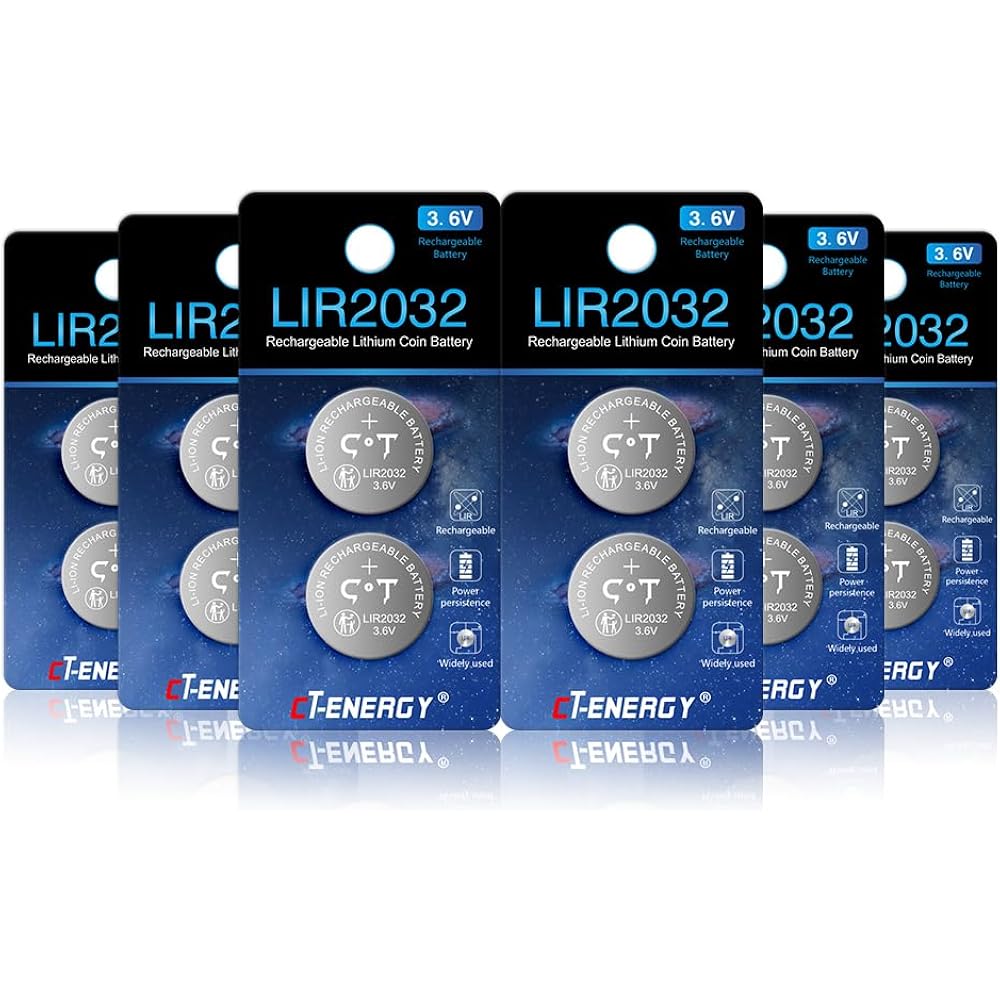 $4/mo - Finance CT-ENERGY 2032 Battery Rechargeable 12 Pack 3.6V ...