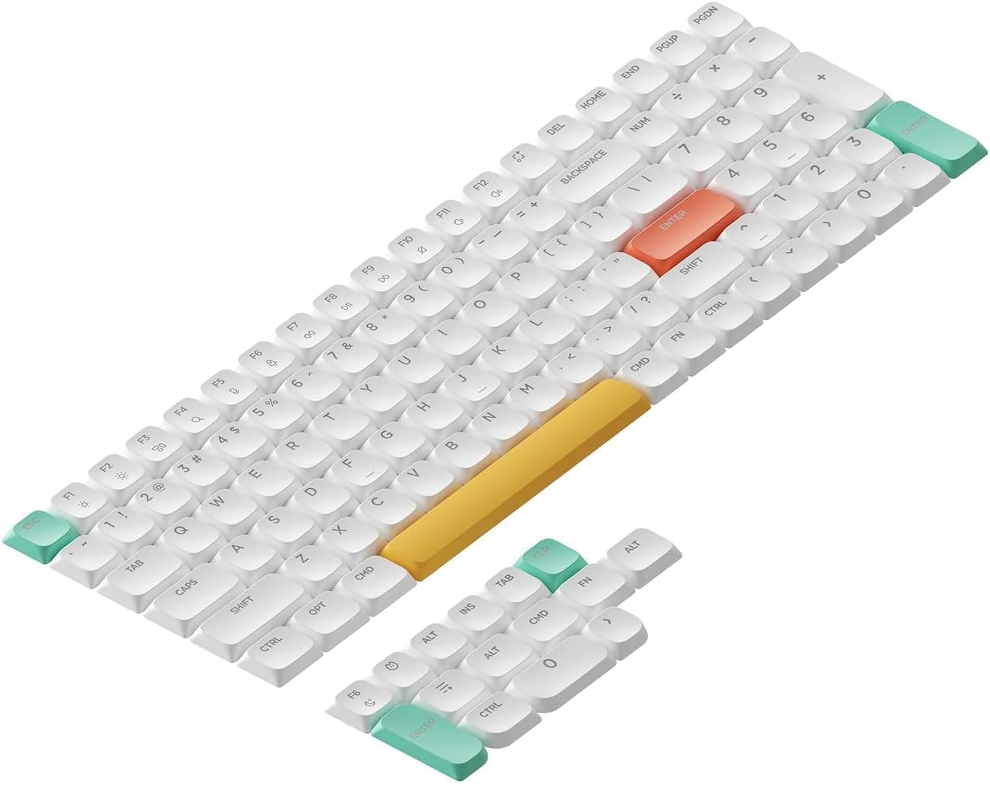 nuphy NSA Shine-Through ABS Keycaps para Teclado de Perfil bajo Air 75 ...