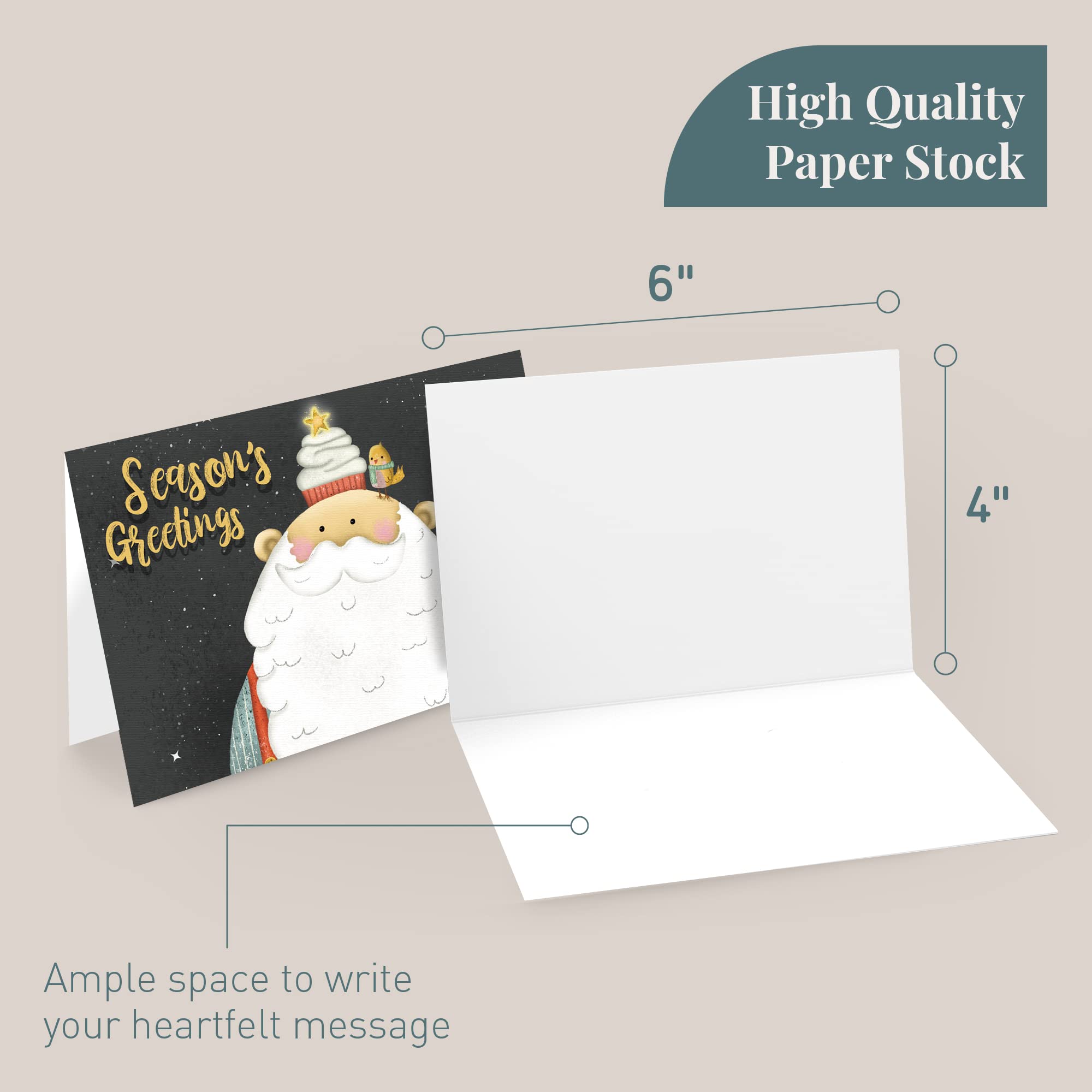 Rileys & Co Christmas Cards Multipack, 50-Pack Christmas Cards for ...