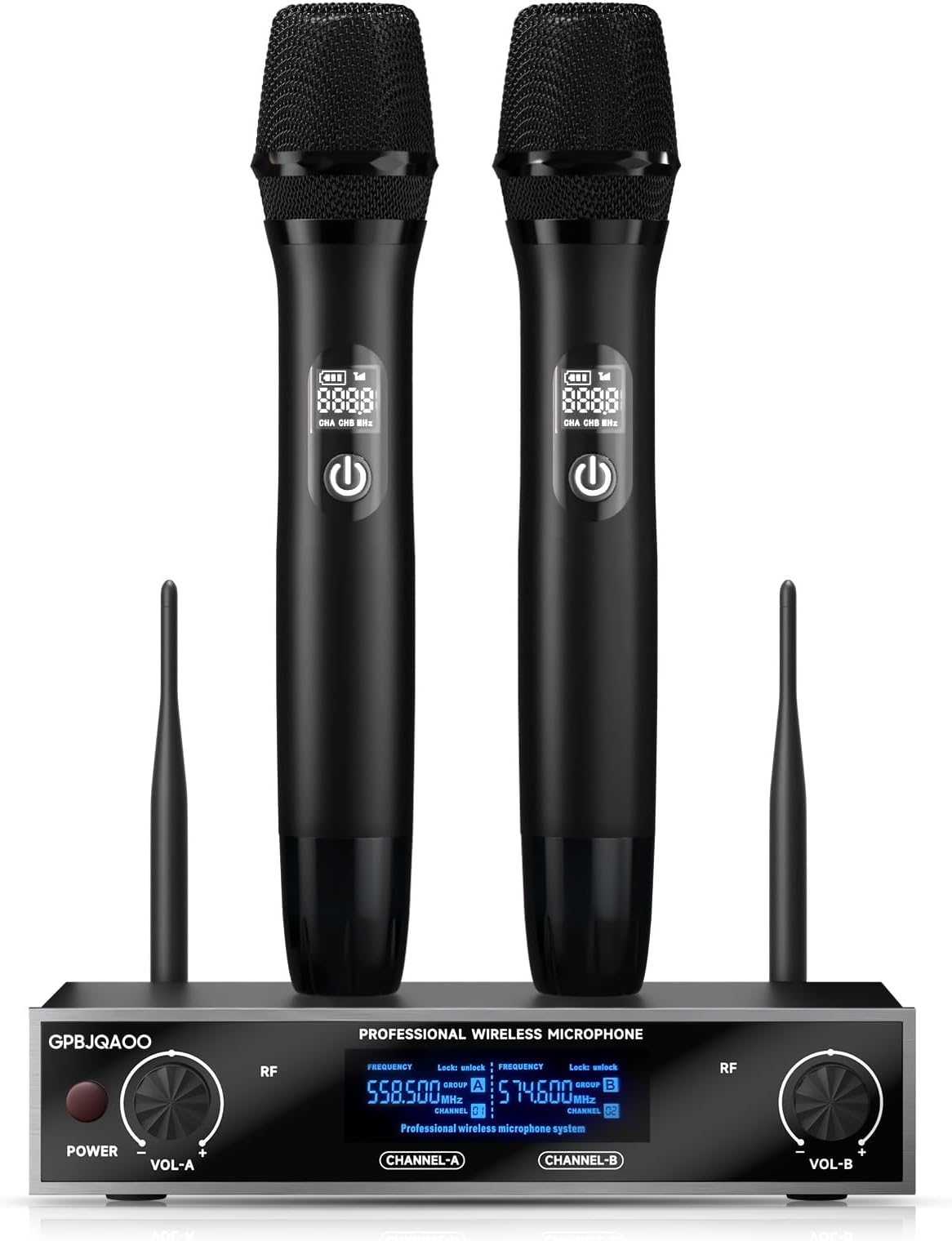 Amazon.com: Wireless Microphone System, UHF Professional Metal Dynamic ...