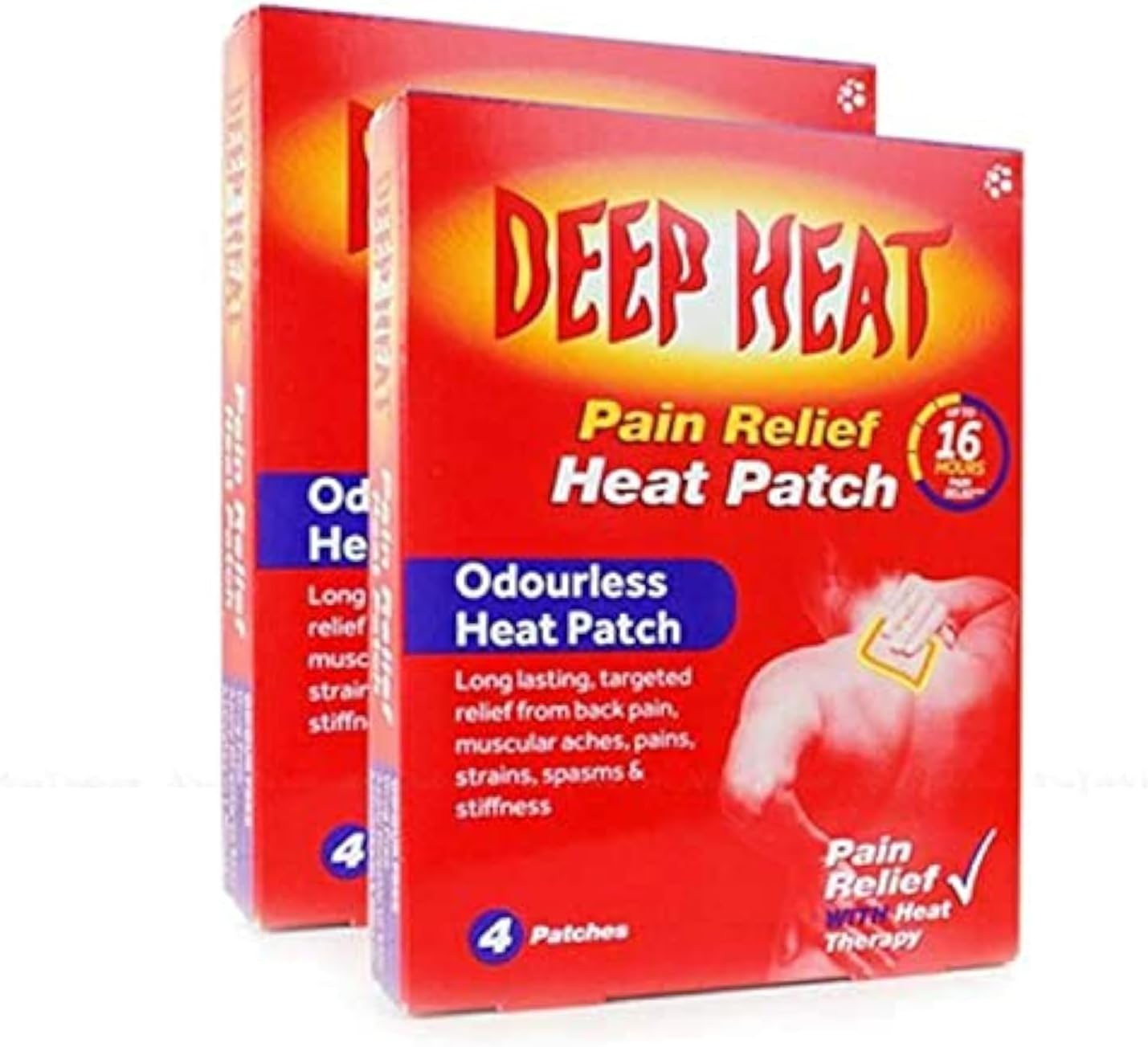 Deep Heat Pain Relief Heat Patches | Pain Relief with Heat Therapy | 4 ...