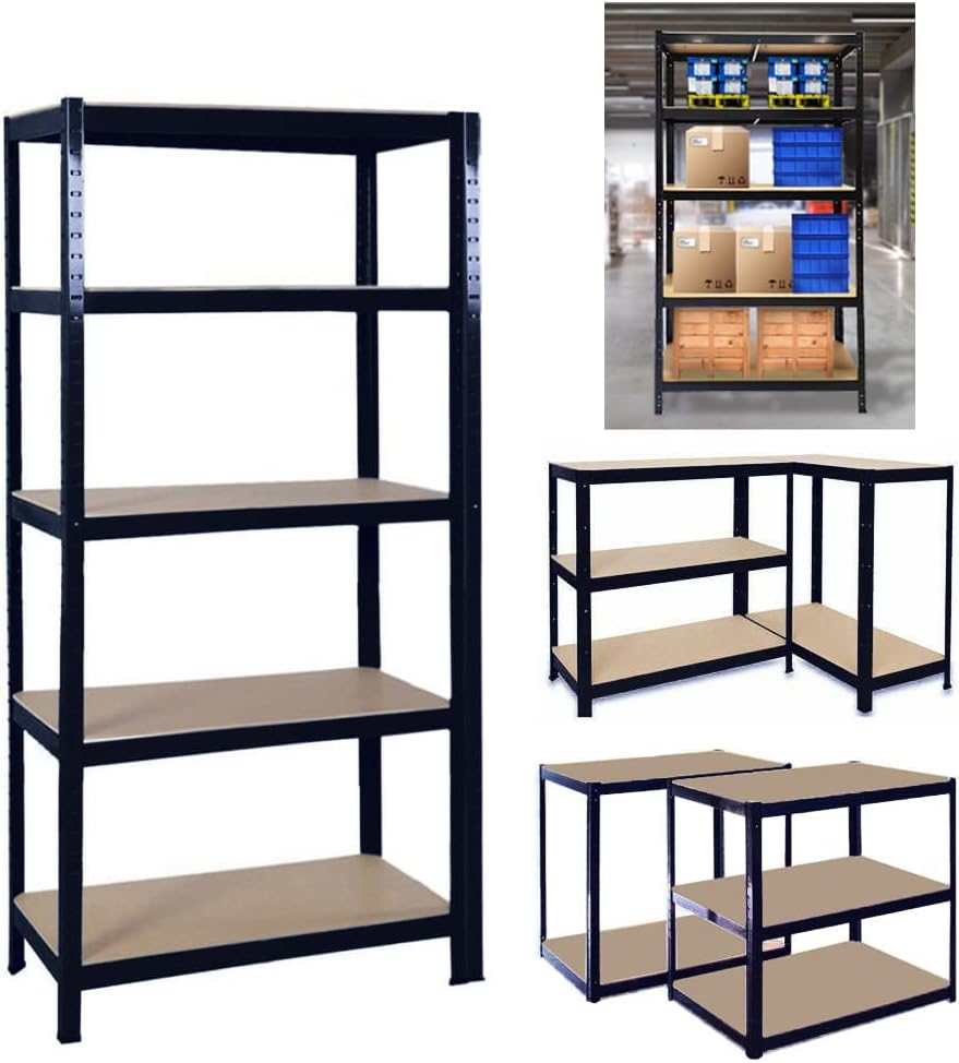 VonHaus Garage Shelving Units - Heavy Duty Shelving Unit for Home ...