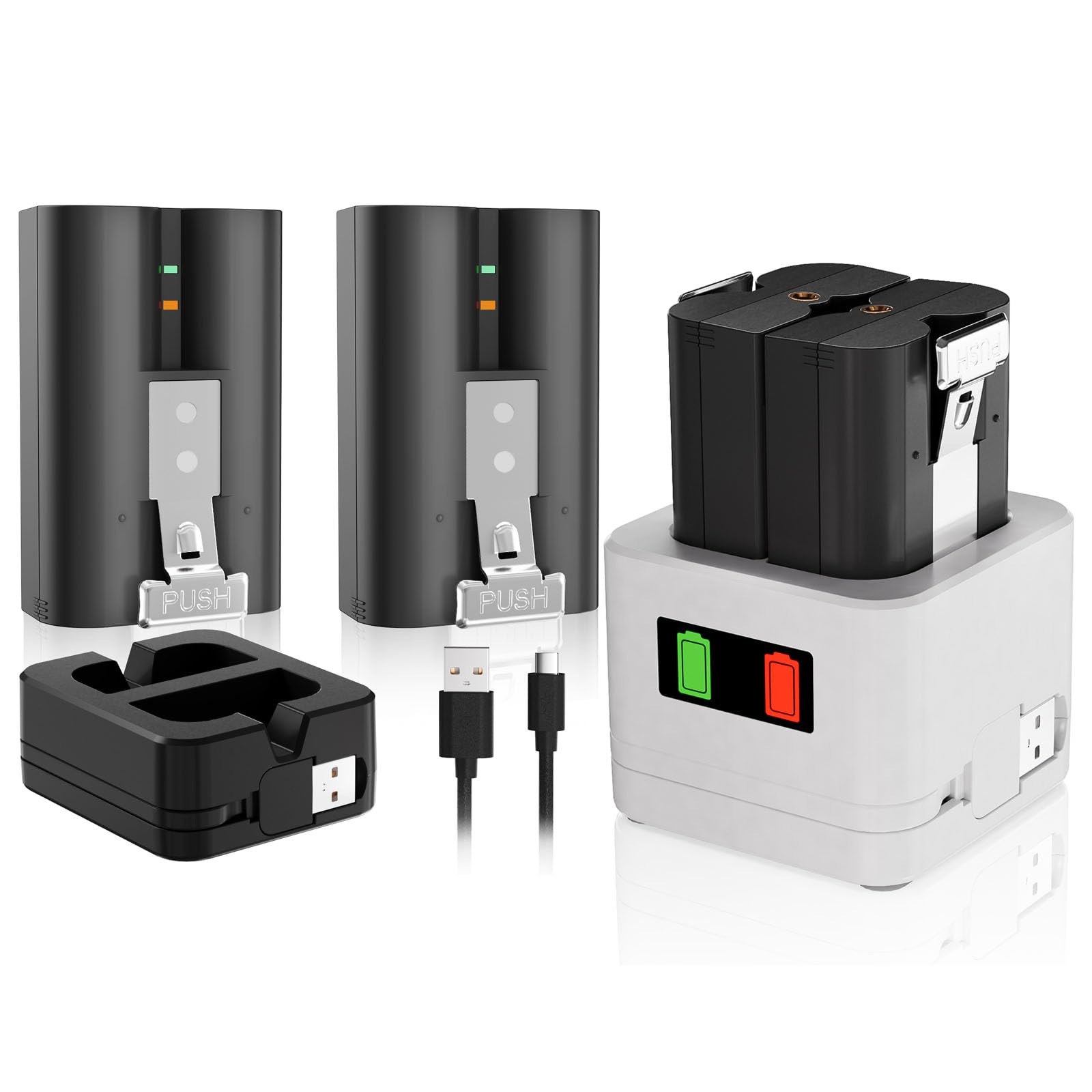 Amazon.com: 4 Pack Replacement for Ring Battery with 2 Pack Charger ...