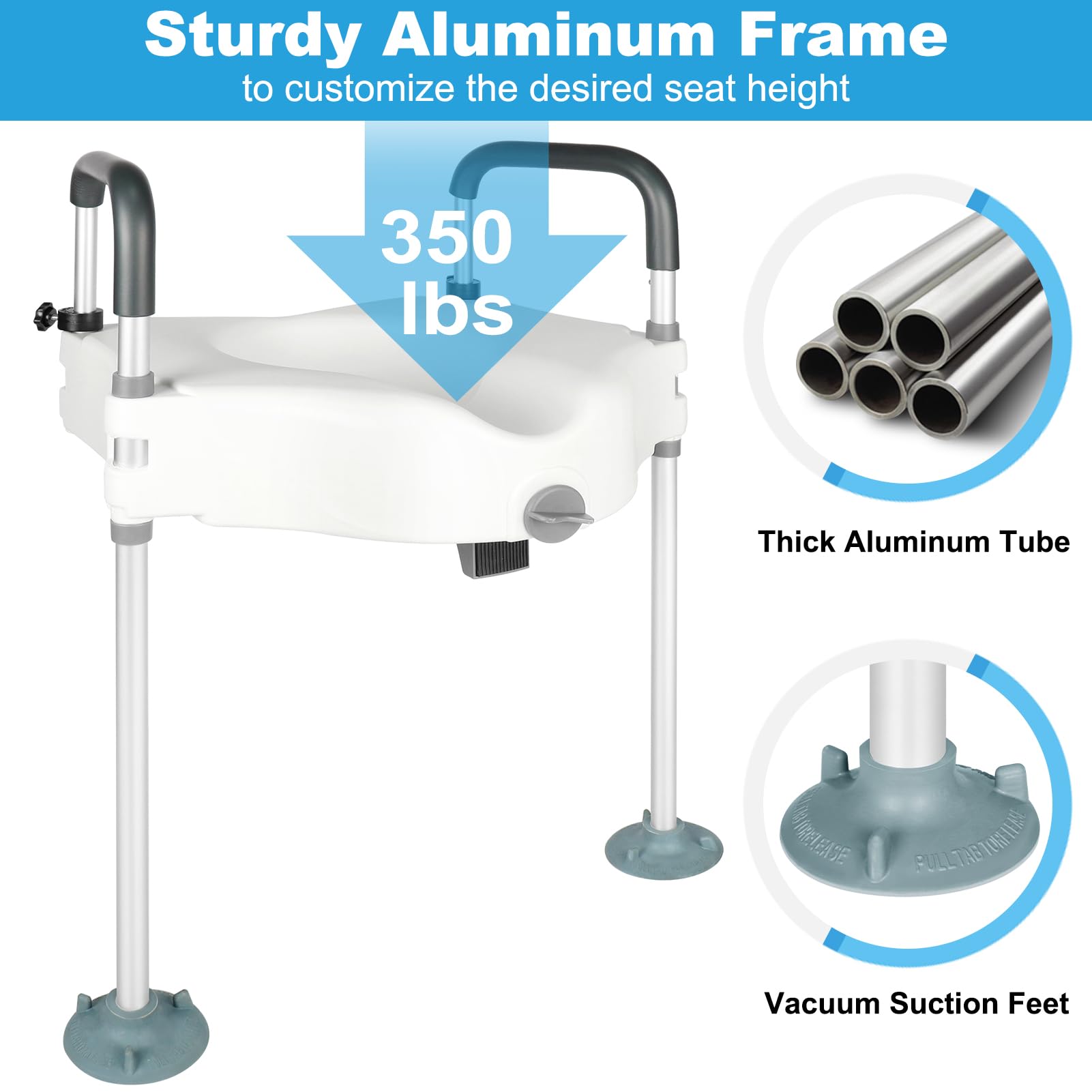 Snapklik.com : Jhkopqe Toilet Seat Risers For Seniors,Height Adjustable ...