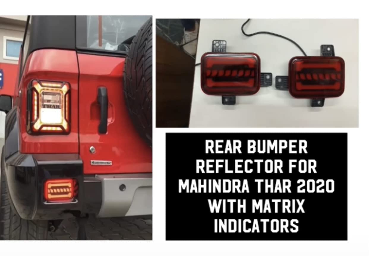 SET OF 2PCS REAR BUMPER REFLECTOR LIGHT FOR NEW THAR 2021 : Amazon.in ...