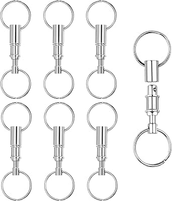 BLMHTWO 6PCS Quick Release Keyrings, Double-headed Detachable keyring ...