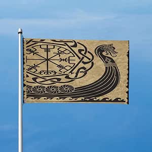 Amazon.com : Double Sided Flag Outdoor Banners The Vikings Ancient ...