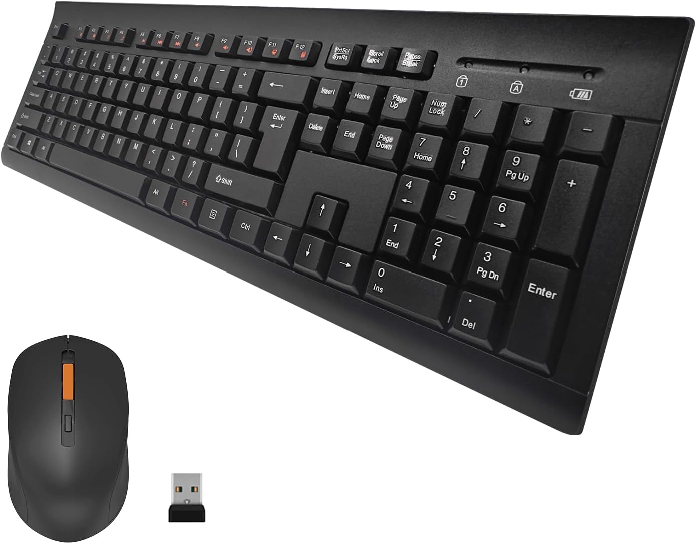 Amazon.com: ONE-UP 2.4G Wireless Keyboard and Mouse Combo - Ergonomic ...